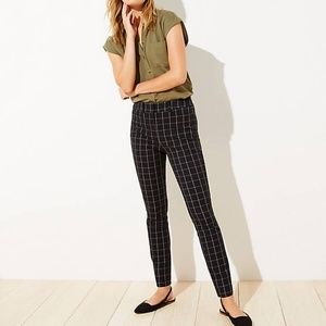 LOFT | Pants & Jumpsuits | Nwt Loft Windowpane High Waist Skinny Ankle ...